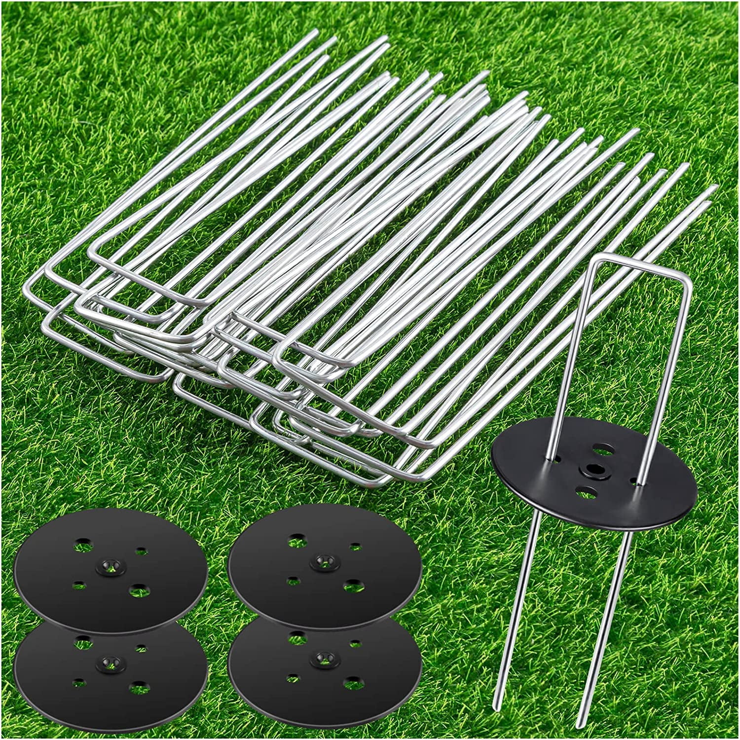 6-Inch Galvanized Landscape Staples, U-Shaped Garden Landscape Pins ...