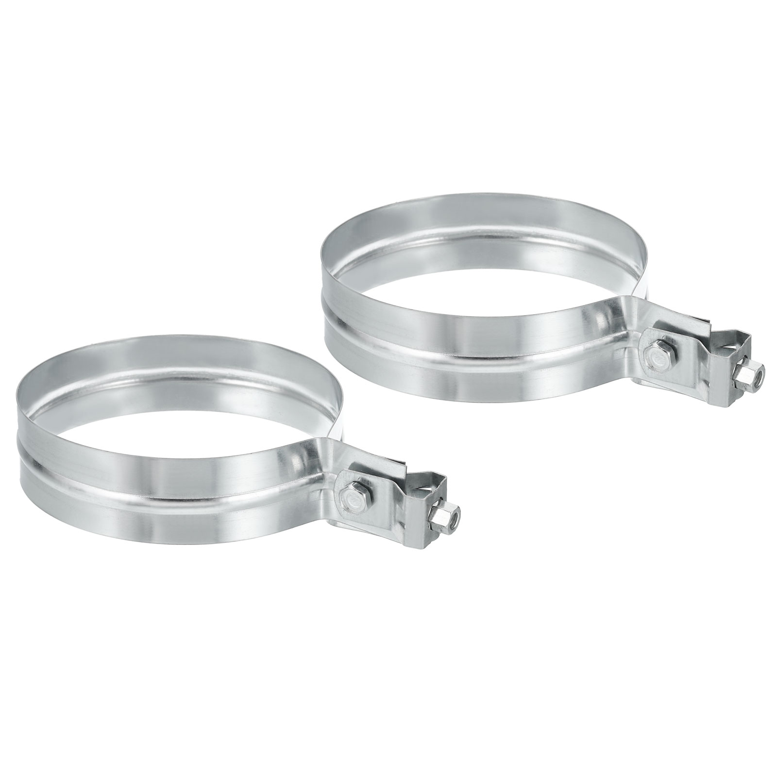 6 Inch Galvanized Steel Hanger Duct Clamps, 2Pcs Worm Gear Hose Clamps ...