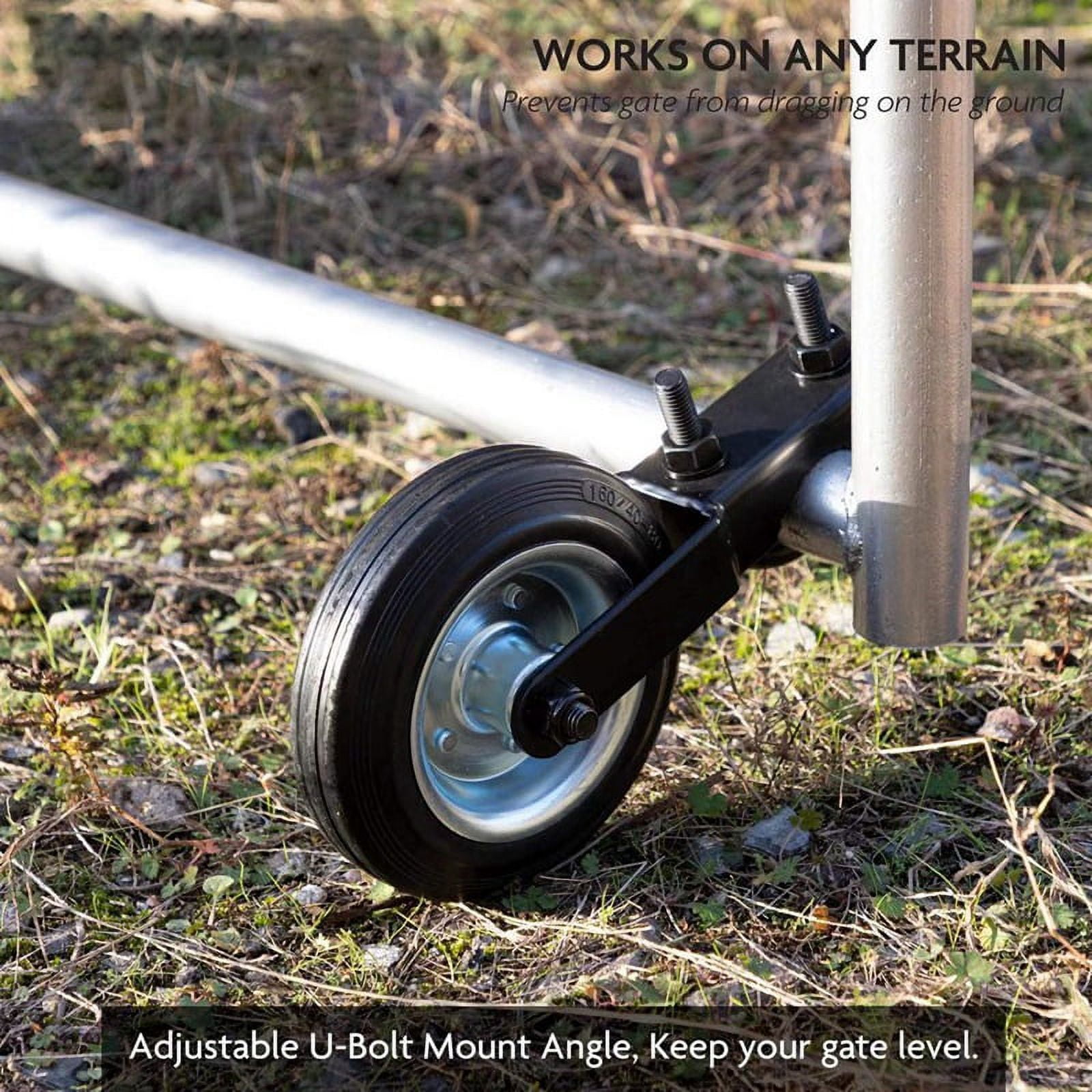 6 Inch Gate Wheel Gate Caster Kit Heavy Duty Gate Helper Wheel Gate ...