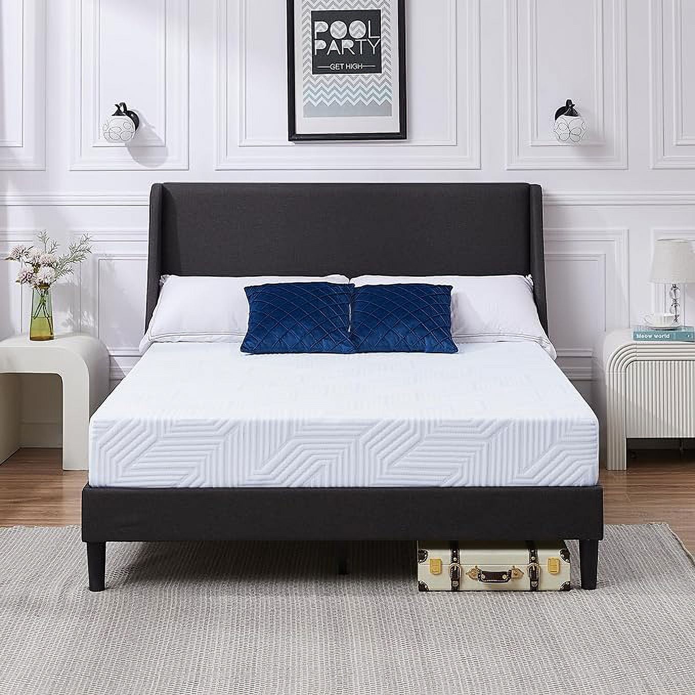 6 Inch Gel Infused Memory Foam Kids Mattress Full Size Bunk Bed Compatible Fiberglass Free Walmart
