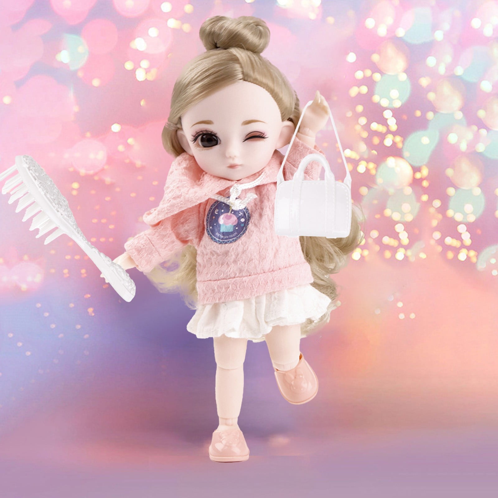 6 Inch Girl Dress Up Doll-Pretend Play Toy Interchangeable clothes ...