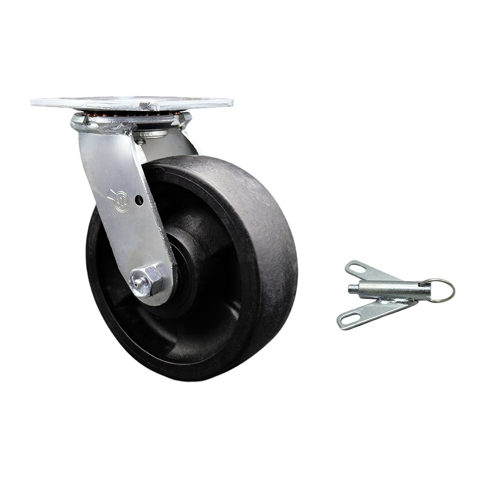 6 Inch Glass Filled Nylon Swivel Caster with Roller Bearing and Swivel ...