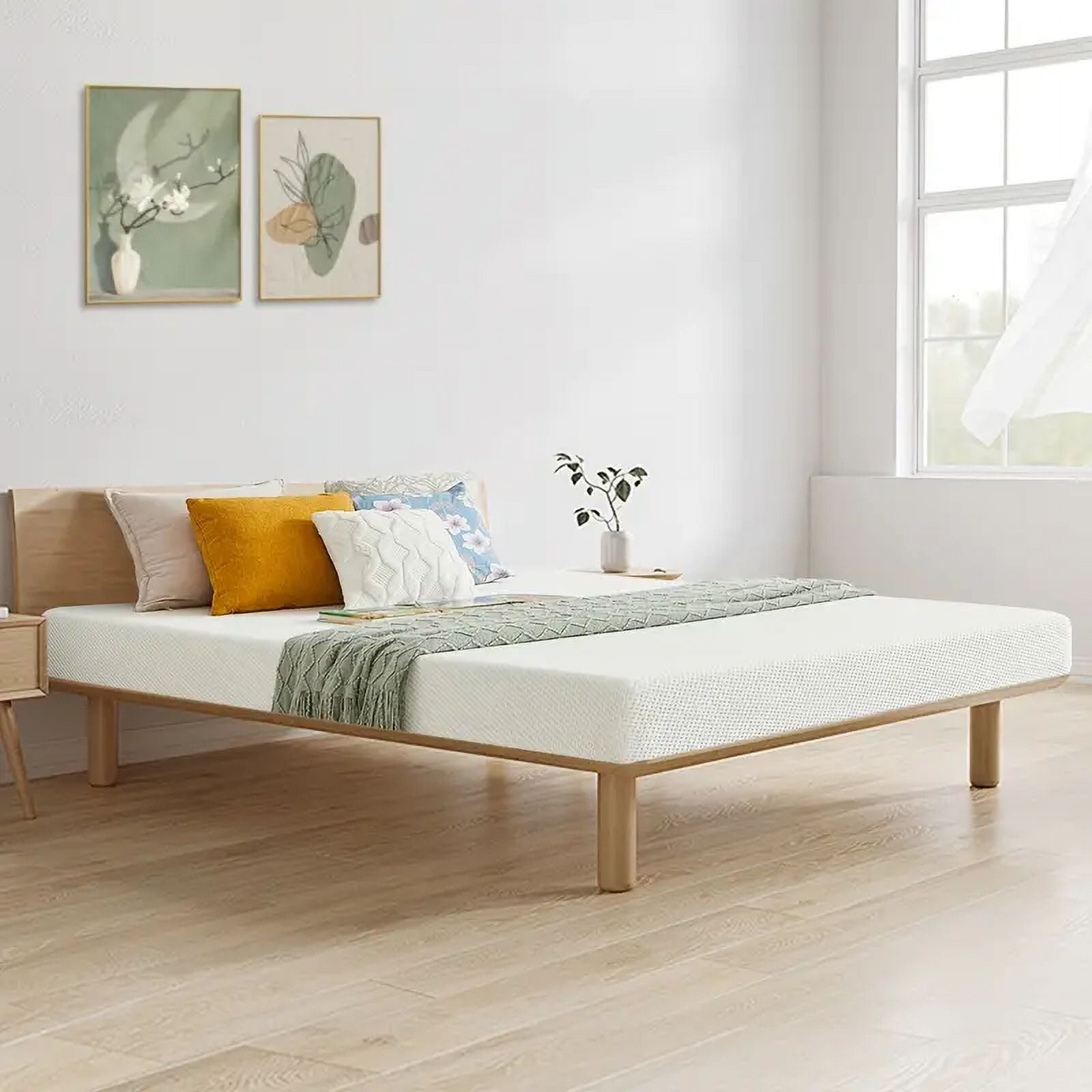 6 Inch Green Tea Memory Foam Mattress , TwinXL, Fiberglass free, Medium ...