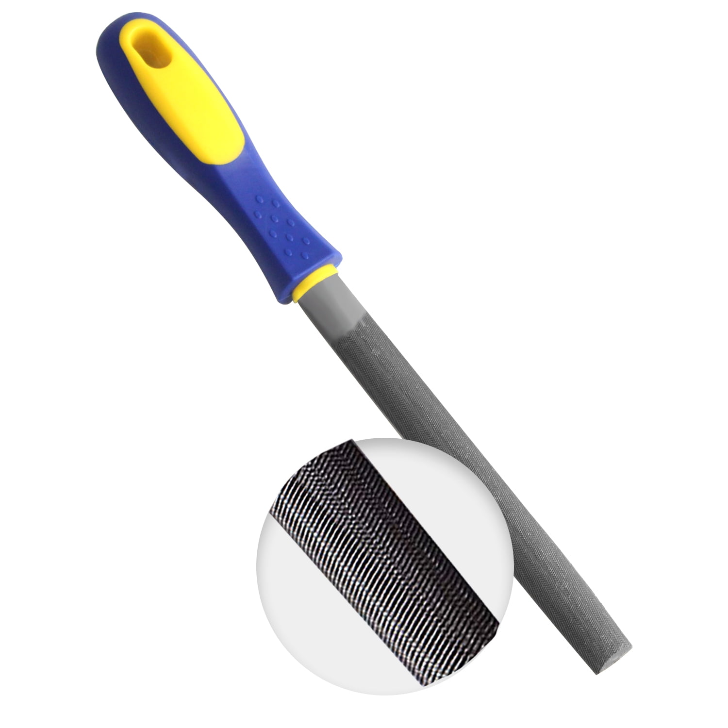 6 Inch Half-Round Hand File with High Carbon Hardened Steel, Ergonomic ...