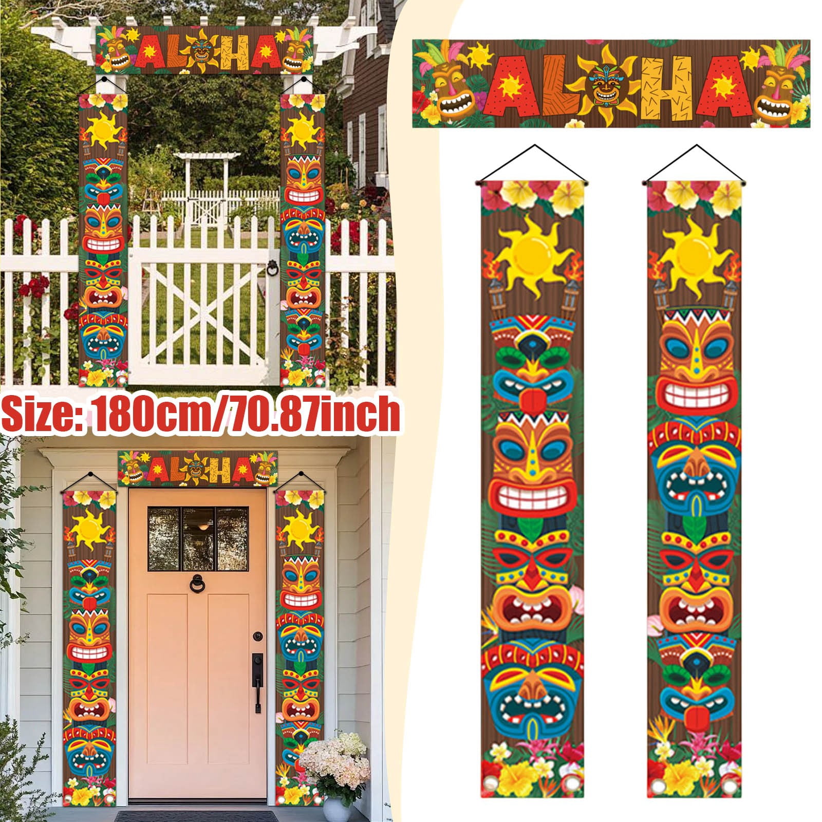 6 Inch Halloween Outdoor Decorations Hawaiian Party Decoration Banner ...
