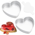 6 Inch Heart Shaped Cake Pans with 50 Pieces Parchment Paper,Set of 2 ...