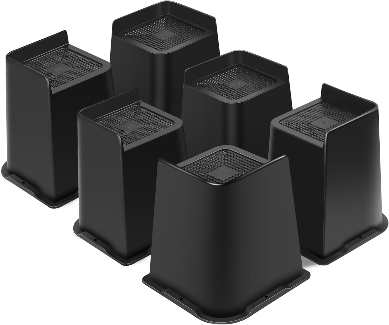 6 Inch Heavy Duty Bed Risers 6 Pack, L Shape Furniture Risers ...
