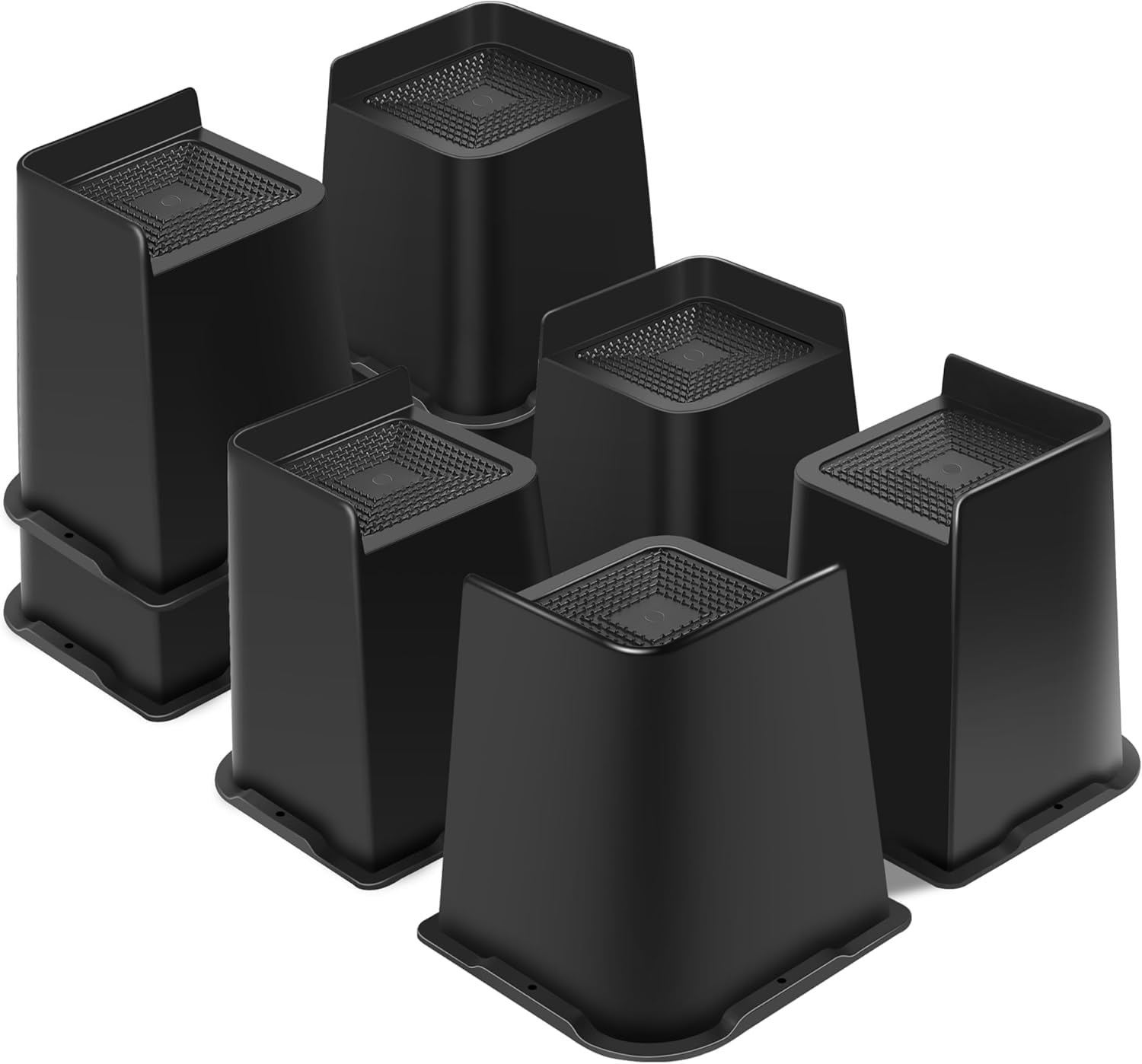 6 Inch Heavy Duty Bed Risers 8 Pack, L Shape Furniture Risers ...