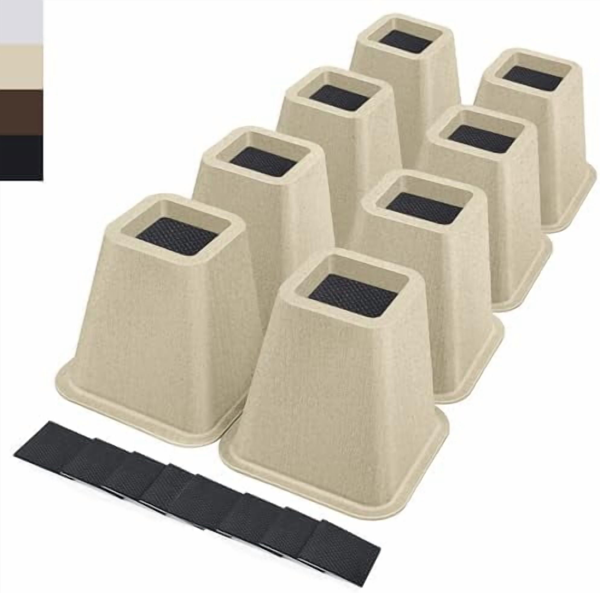 6 Inch Heavy Duty Bed Risers, Furniture Risers for Desk, Chair, Table ...