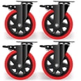 6 Inch Heavy Duty Caster Wheels, Industrial Casters Set of 4, Locking ...