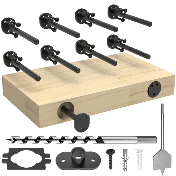 6 Inch Heavy Duty Floating Shelf Brackets 4 Pack - 1/4" Thick Hidden ...