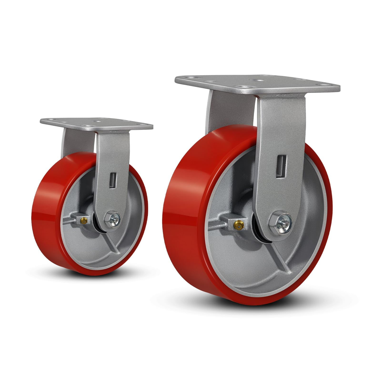 6 Inch Heavy Duty Polyurethane Caster Wheels, 2 Inch Width, 2500 Lb ...