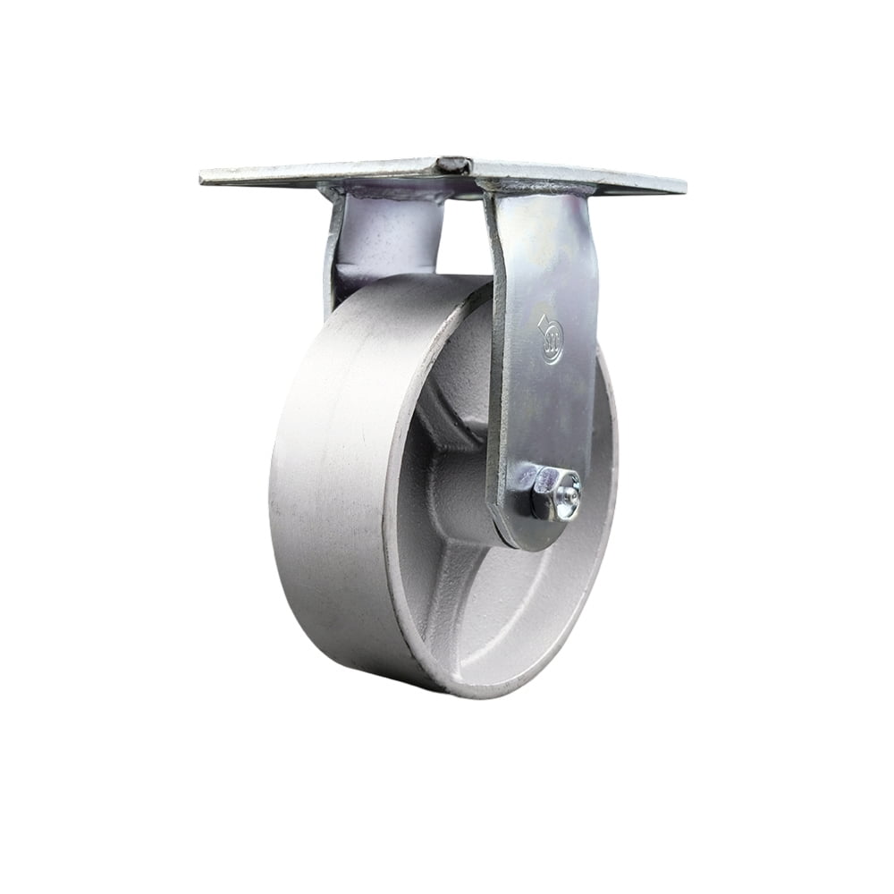 6 Inch Heavy Duty Top Plate Semi Steel Rigid Caster with Ball Bearing ...