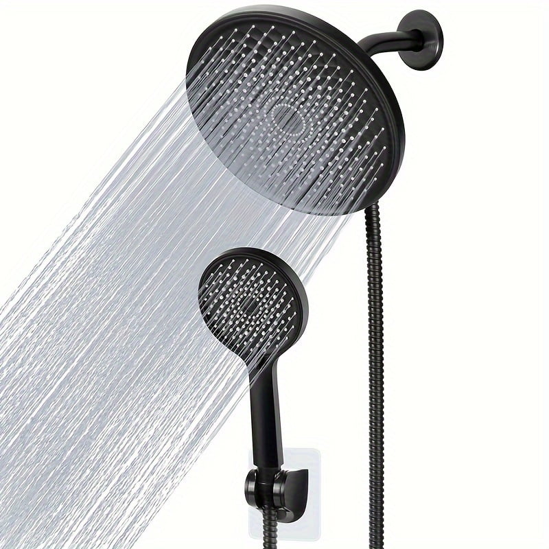 6 Inch High Pressure Rainfall Showerhead Combo - Adjustable Swivel ...