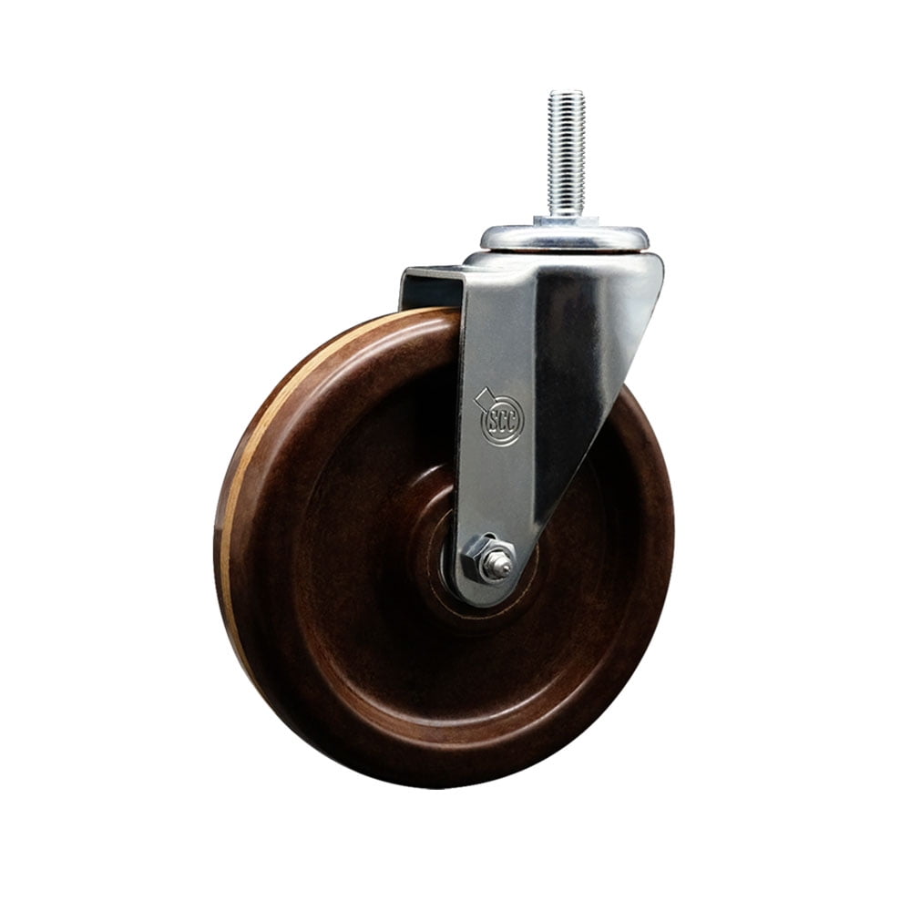 6 Inch High Temp Phenolic 5/8 Inch Stem Caster with Total Lock Brake ...