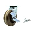 6 Inch High Temp Phenolic Caster with Roller Bearing and Brake/Swivel ...
