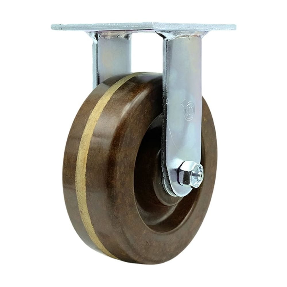 6 Inch High Temp Phenolic Wheel Rigid Caster with Bronze Bearing SCC ...
