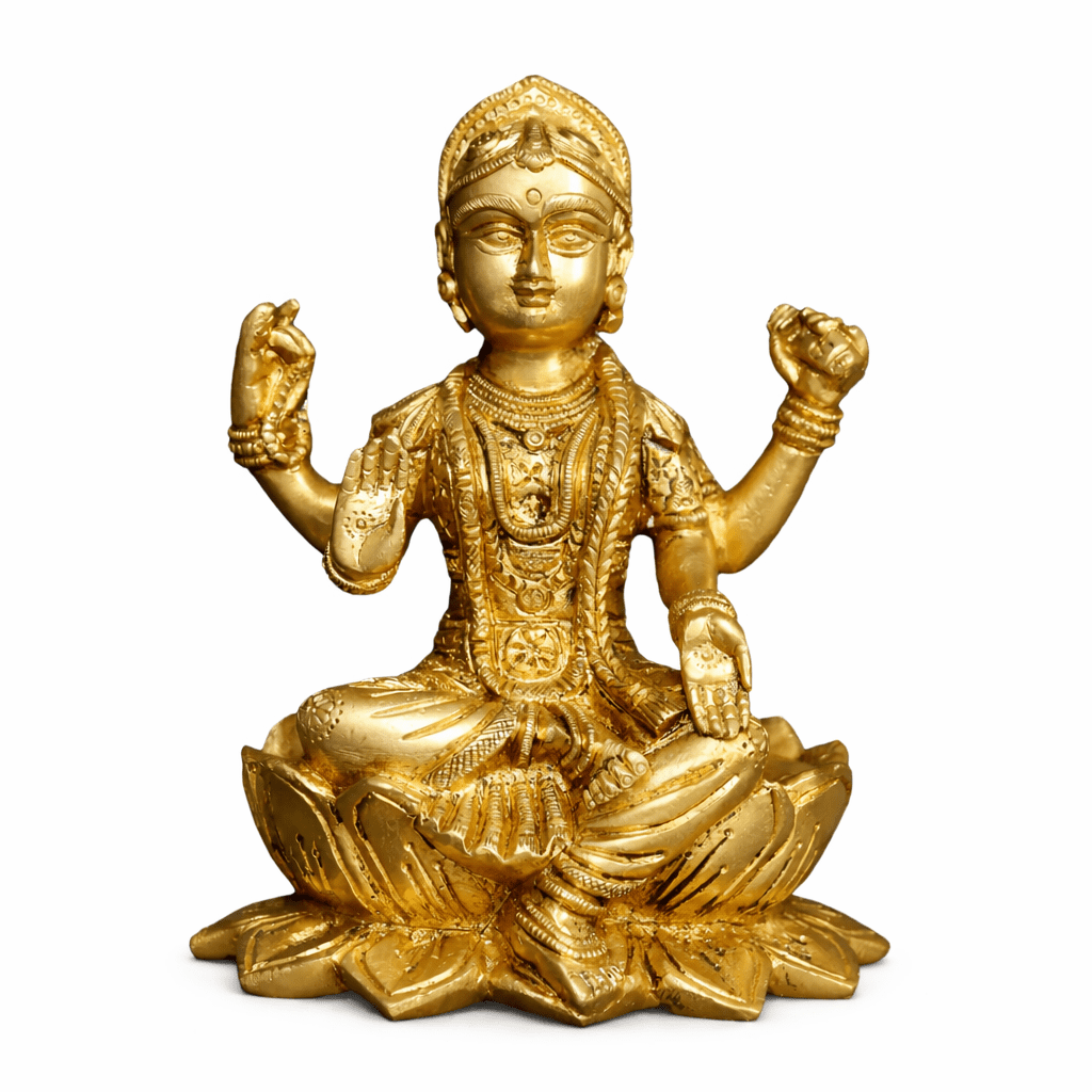 6 Inch Hindu Goddess Balambika Bala Tripurasundari Brass Statue ...