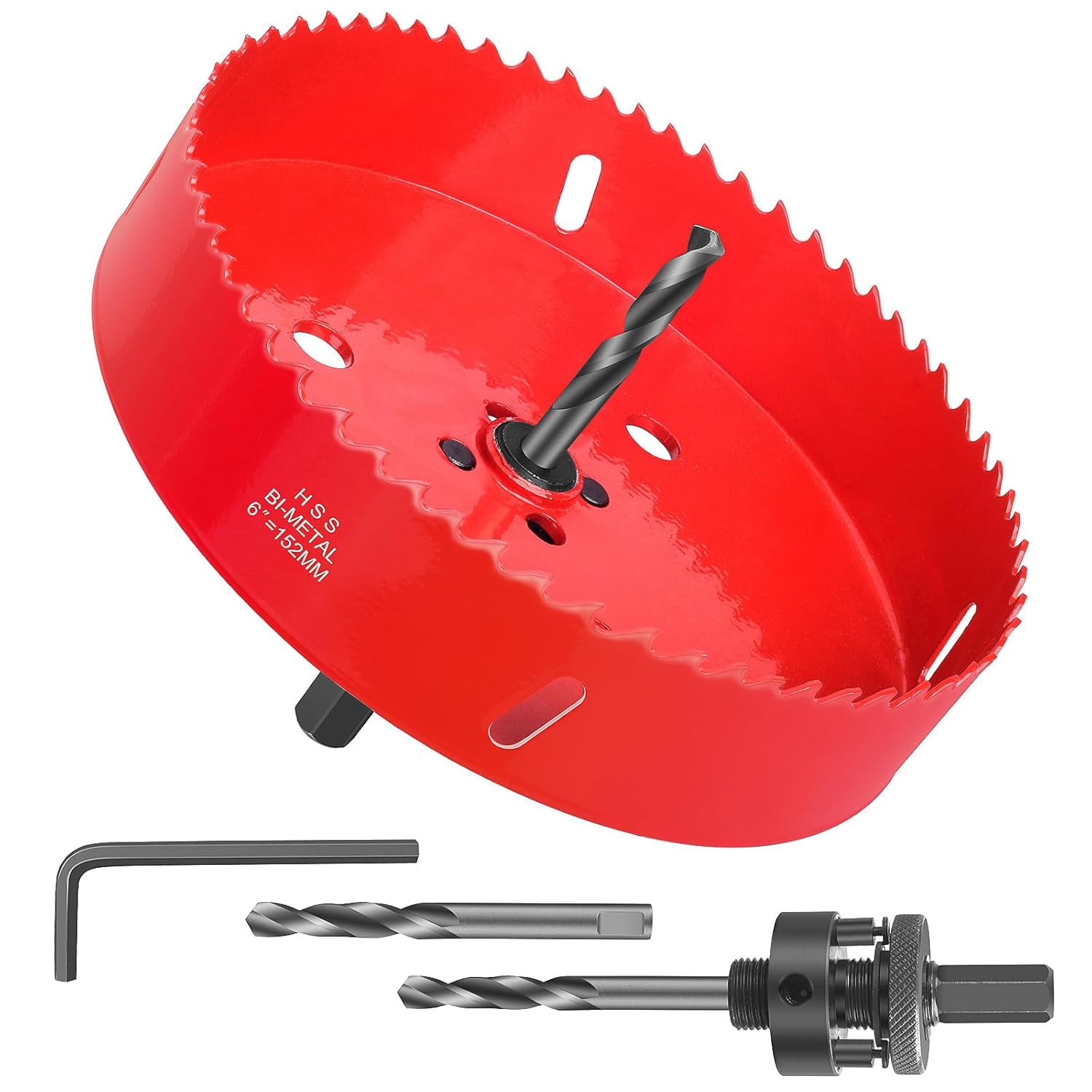 6 Inch Hole Saw - 152mm HSS Bi-Metal Hole Cutter for Different Project ...