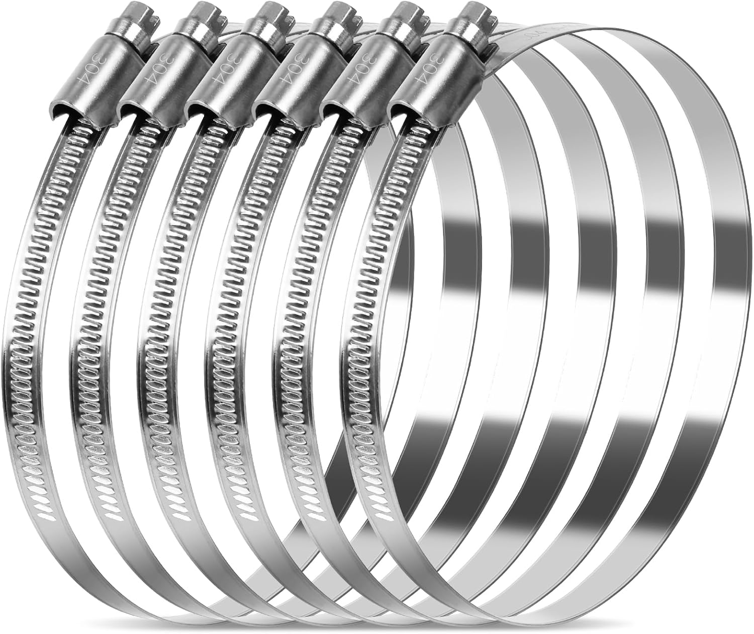 6 Inch Hose Clamps Stainless Steel Heavy Duty Dryer Hose Clamp Metal ...