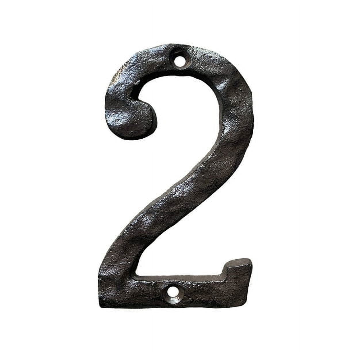 6 Inch House Numbers, Heavy Duty Rustic Cast Iron Metal Home Address ...