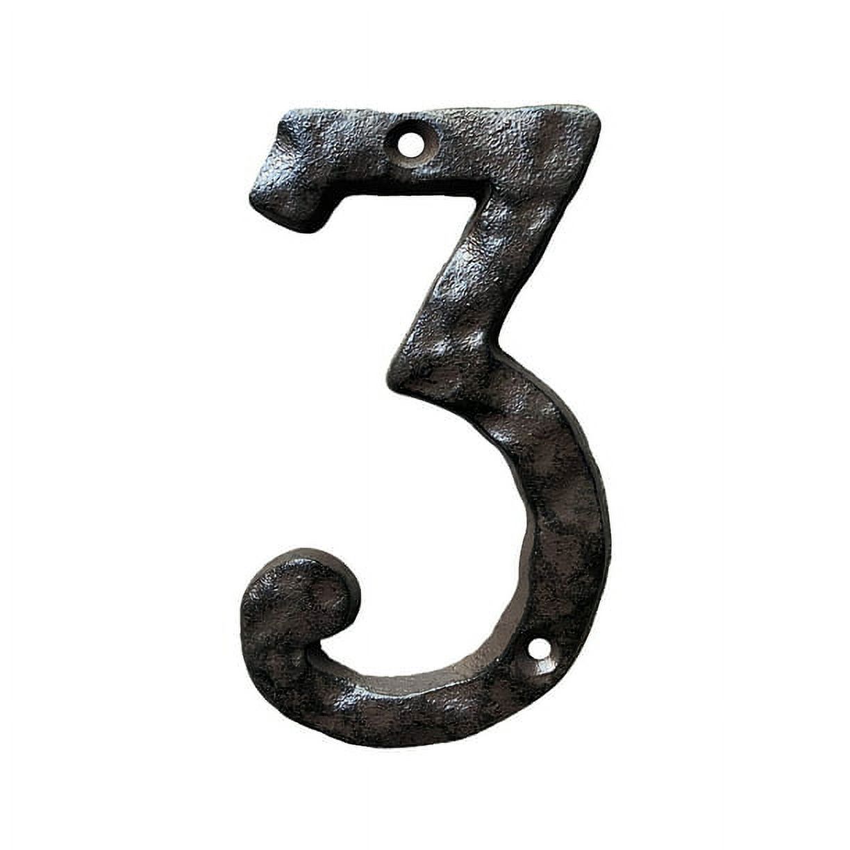 6 Inch House Numbers, Heavy Duty Rustic Cast Iron Metal Home Address ...