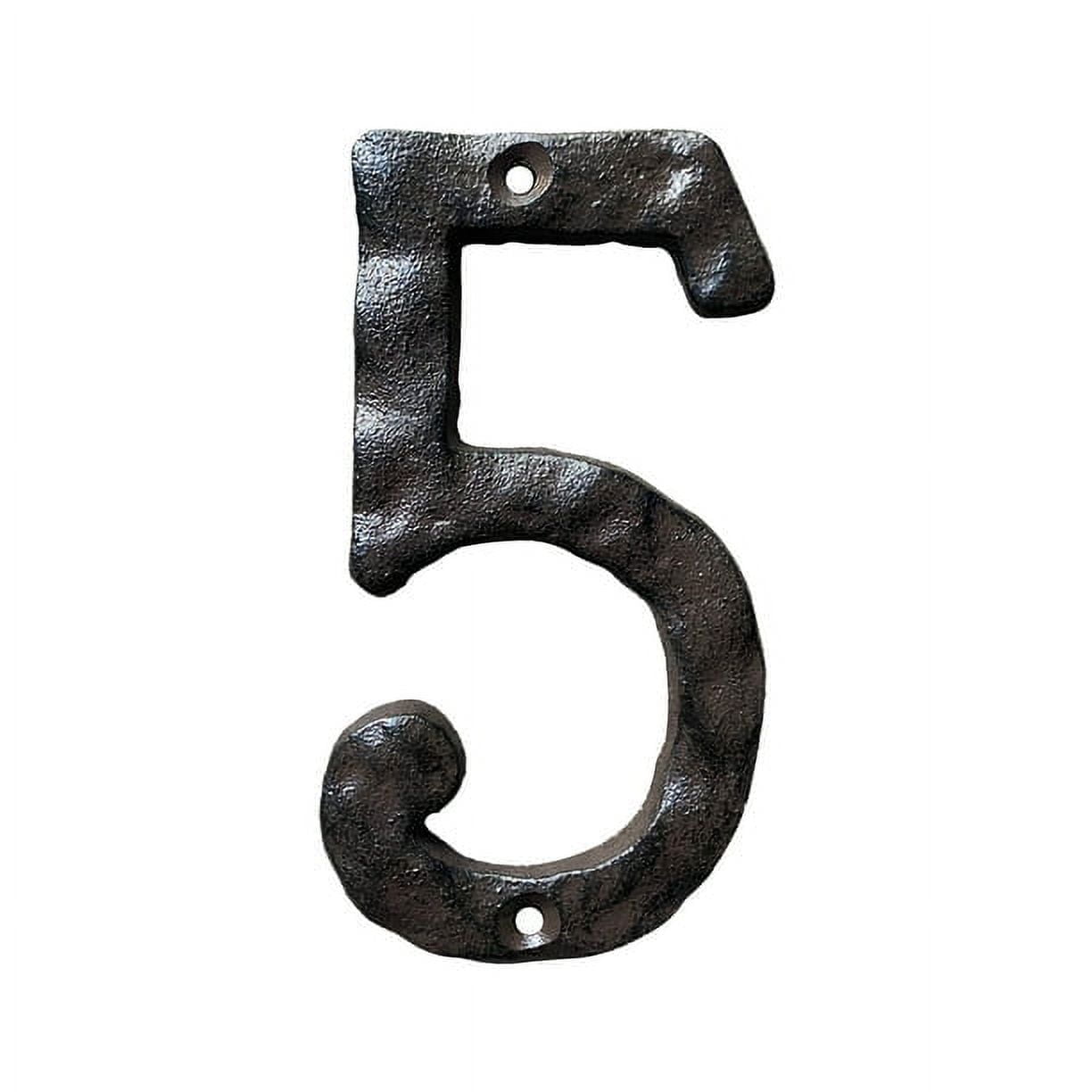 6 Inch House Numbers, Heavy Duty Rustic Cast Iron Metal Home Address ...