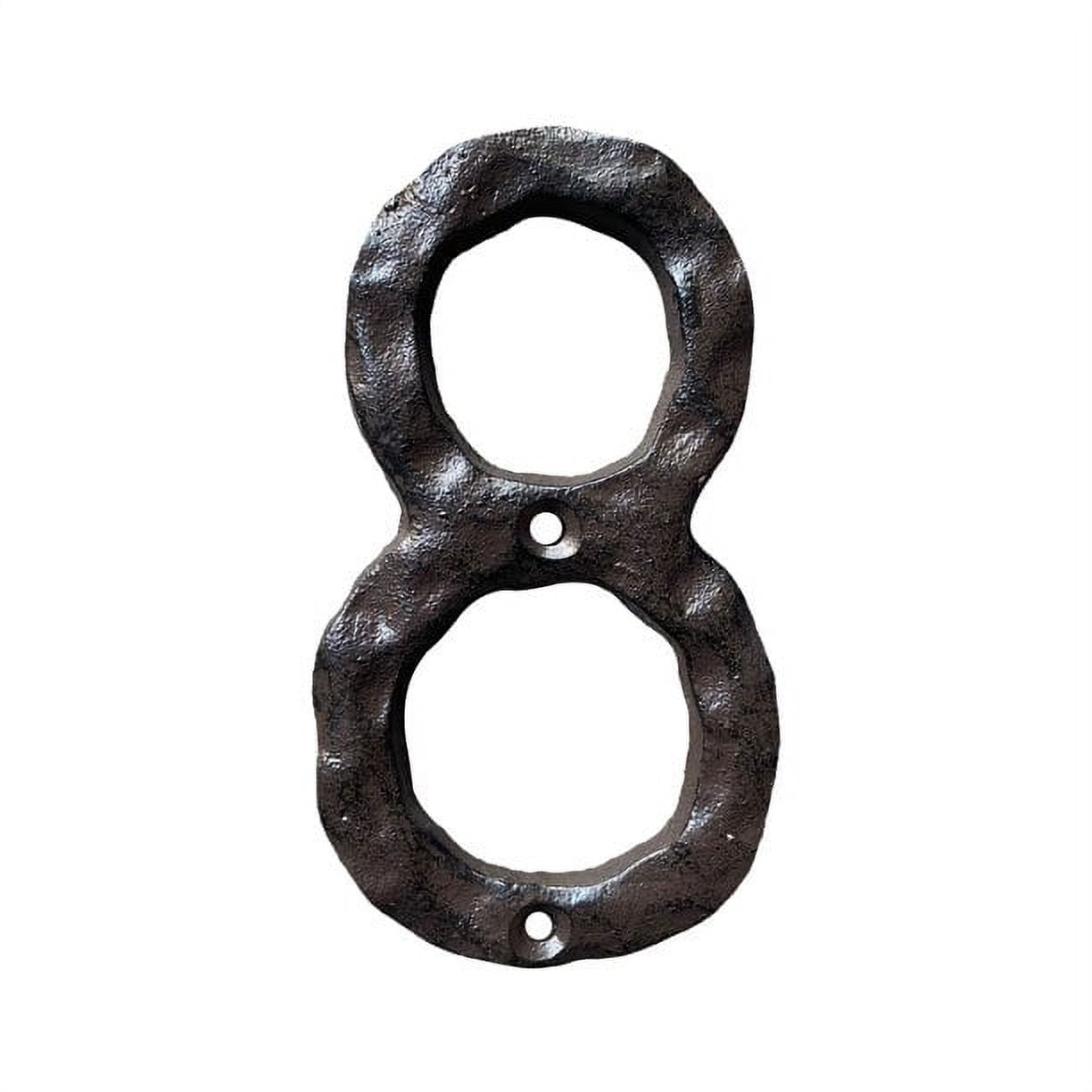 6 Inch House Numbers, Heavy Duty Rustic Cast Iron Metal Home Address ...