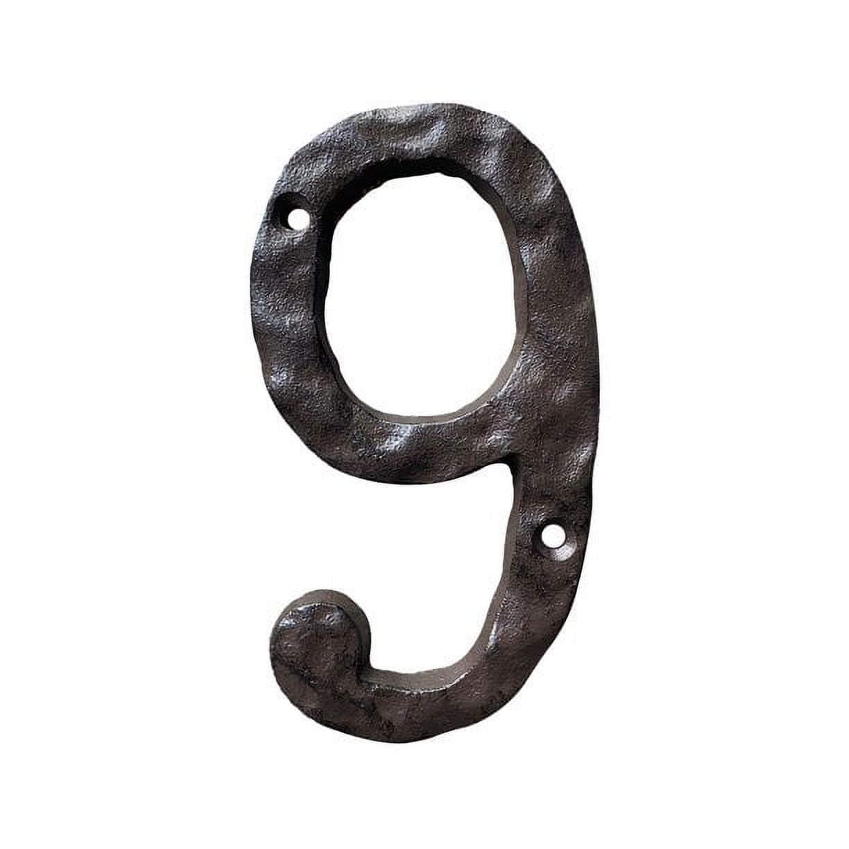 6 Inch House Numbers, Heavy Duty Rustic Cast Iron Metal Home Address ...