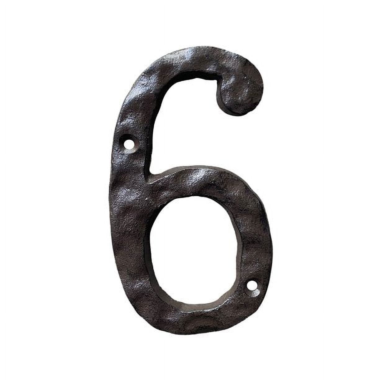 6 Inch House Numbers, Heavy Duty Rustic Cast Iron Metal Home Address ...