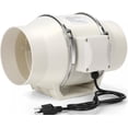 6 Inch Inline Duct Fan 75W 390 CFM Ventilation Exhaust Blower Fans ...