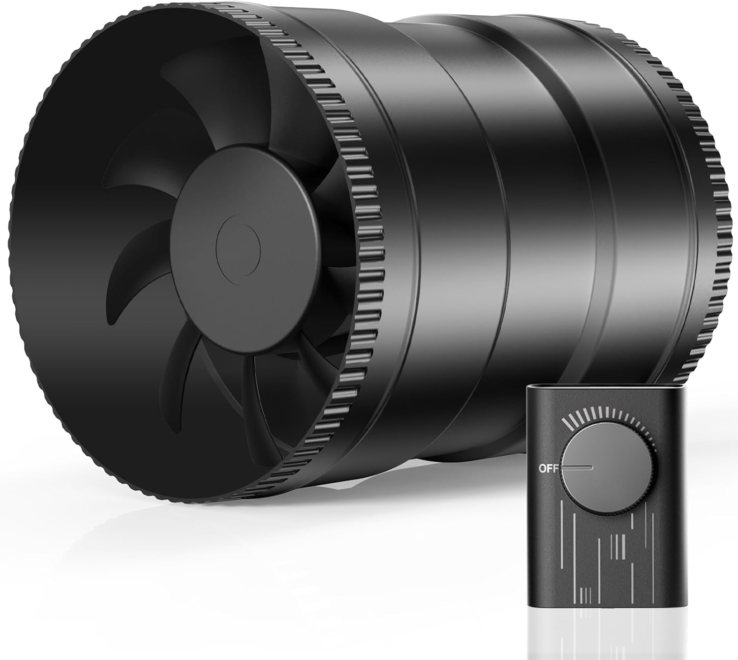 6 Inch Inline Duct Fan with Upgrade Controller - 345 CFM Airflow with ...