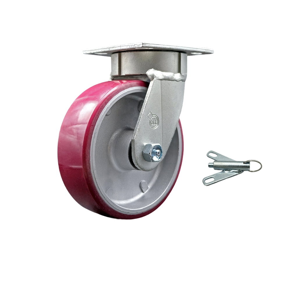 6 Inch Kingpinless Poly on Aluminum Wheel Swivel Caster with Swivel ...