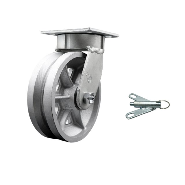 6 Inch Kingpinless V Groove Semi Steel Poly Wheel Swivel Caster with ...