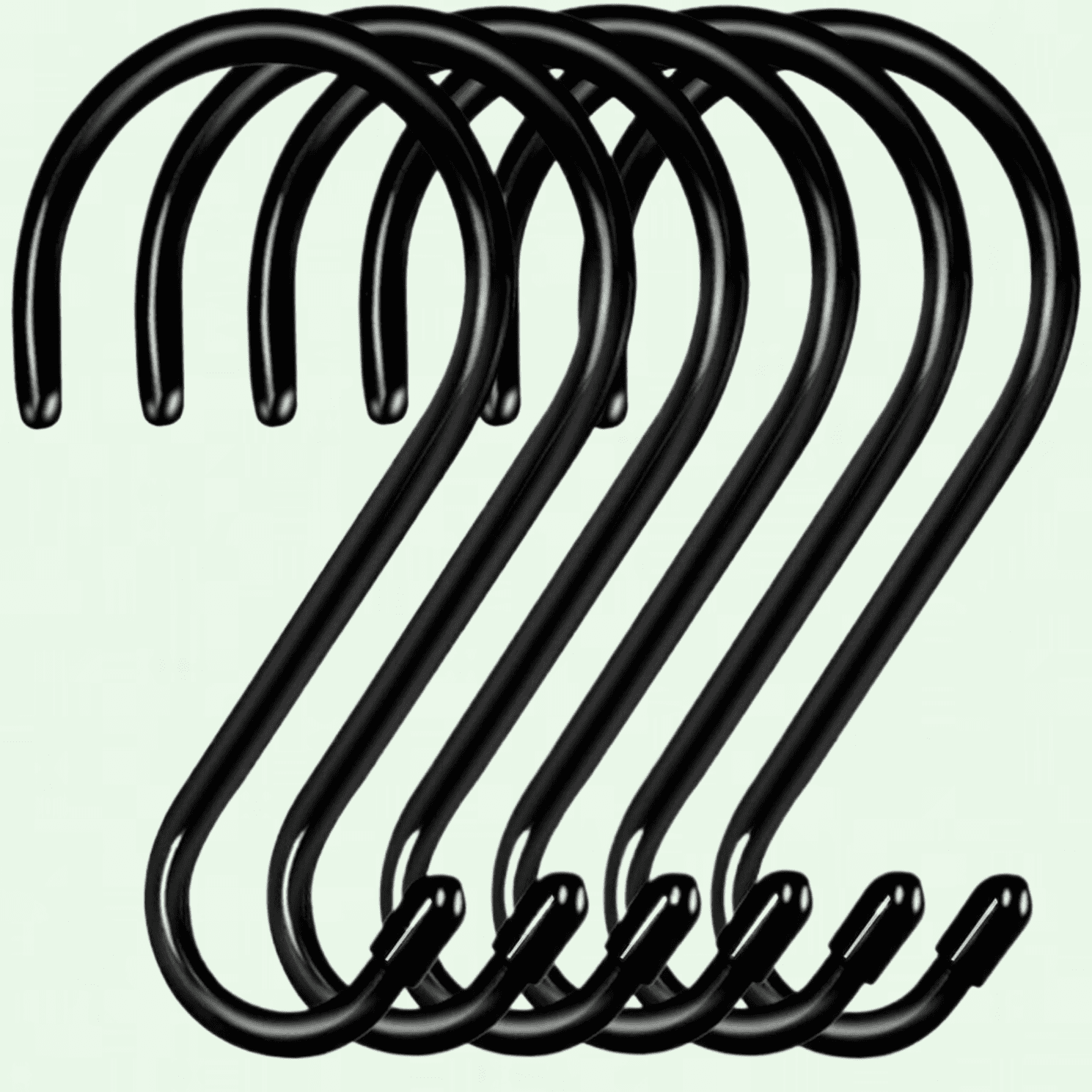 6 Inch Large S Hooks, Heavy Duty Vinyl Coated Metal Hanging Hooks for ...