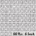 6 Inch Letter Stencils and Numbers, 66 count Alphabet Symbol ...