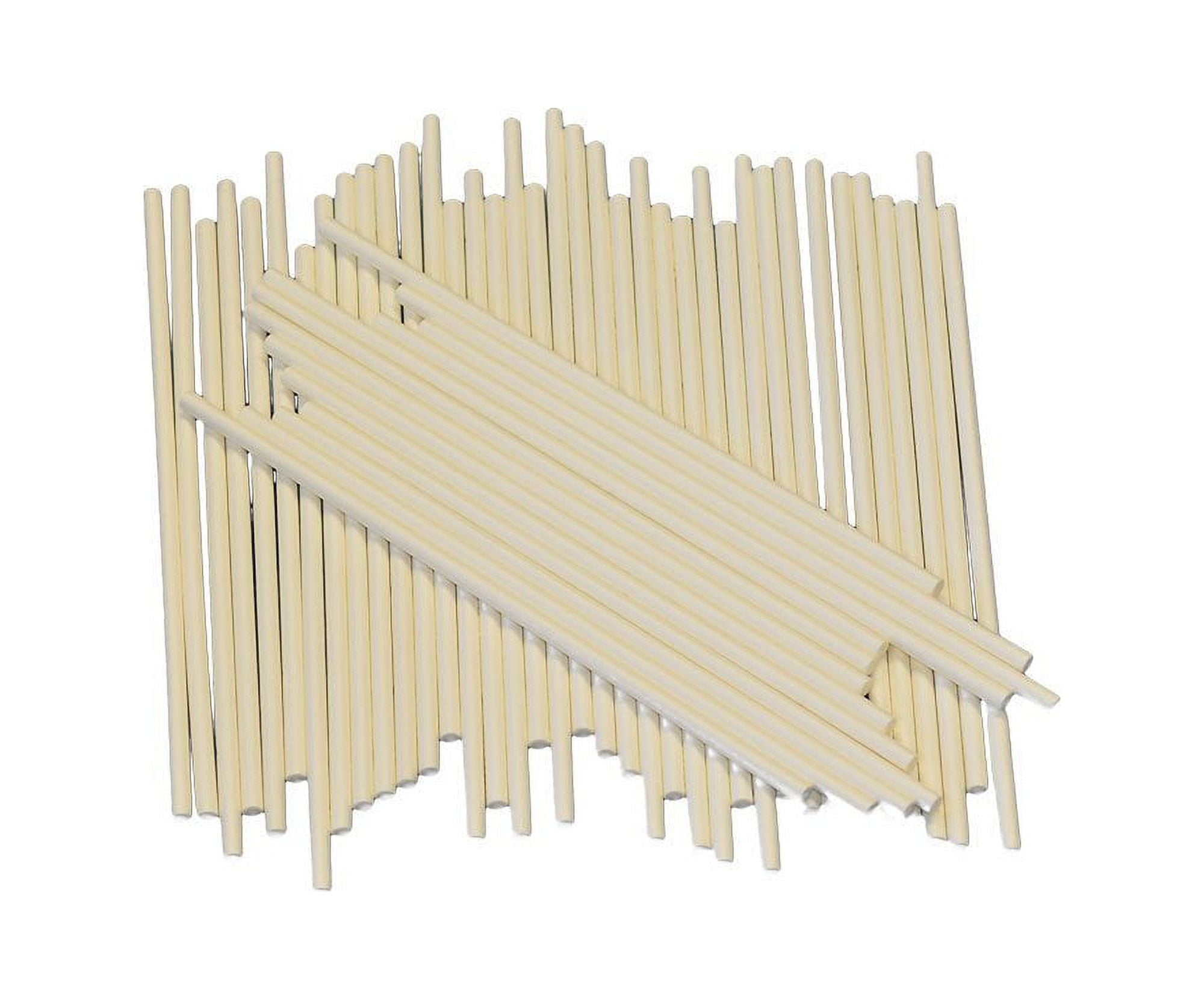 6 Inch Lollipop, Sucker Sticks, White 50 Ct by Setterstix - Walmart.com