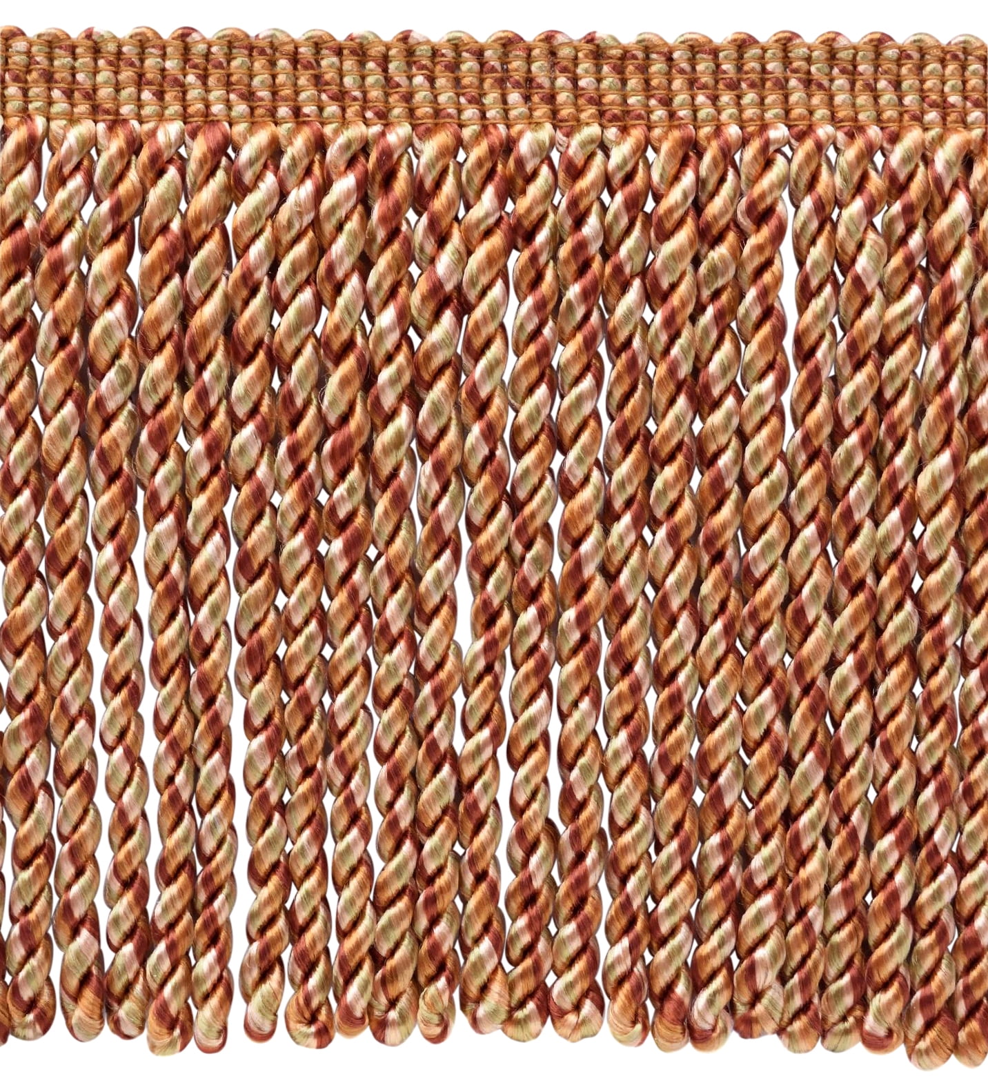 5 Yard Value Pack / 6 inch Long / Camel Gold, Light Pink, Pumpkin, Terra Cotta Bullion Fringe ...