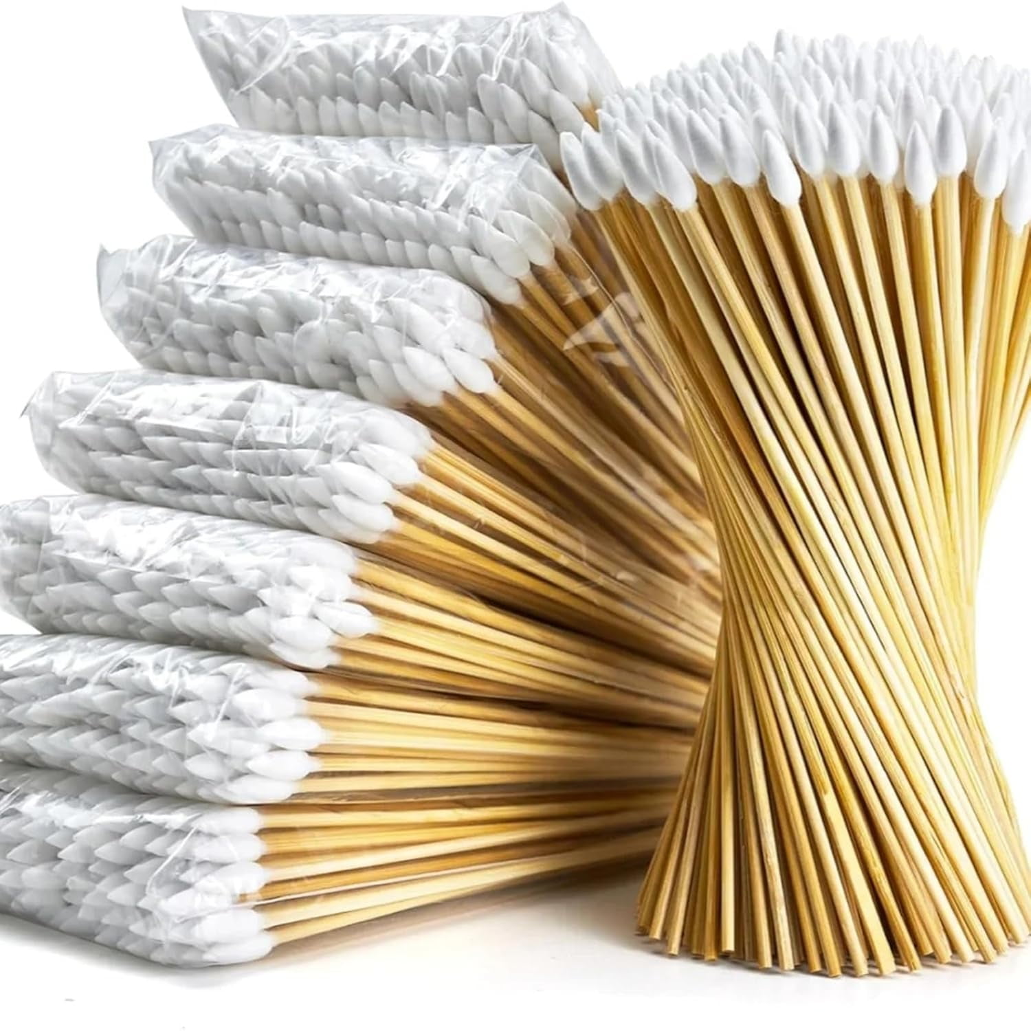 6" Inch Long Cotton Swabs, 500 Pcs Cotton Tipped Applicator, Swabs for ...