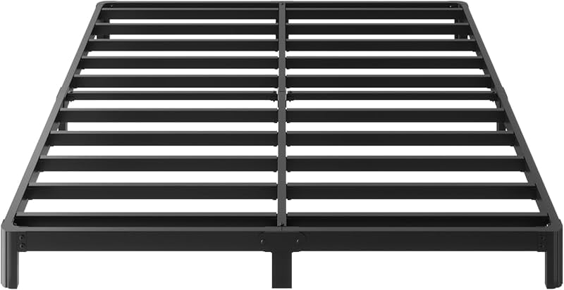 6 Inch Low Profile Queen Bed Frame Rounded Corner No Box Spring Needed ...