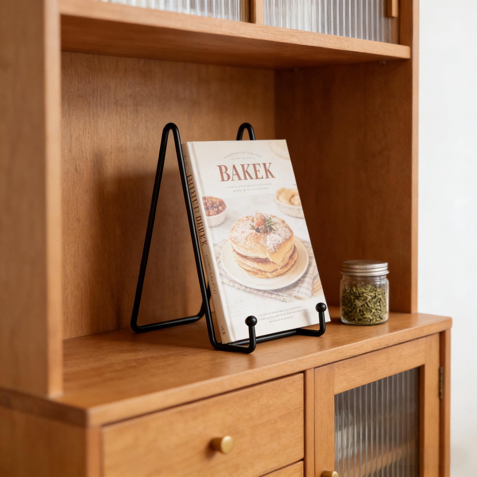 6 Inch Metal Cookbook Stand For Kitchen Cookbook Plates Display Music ...