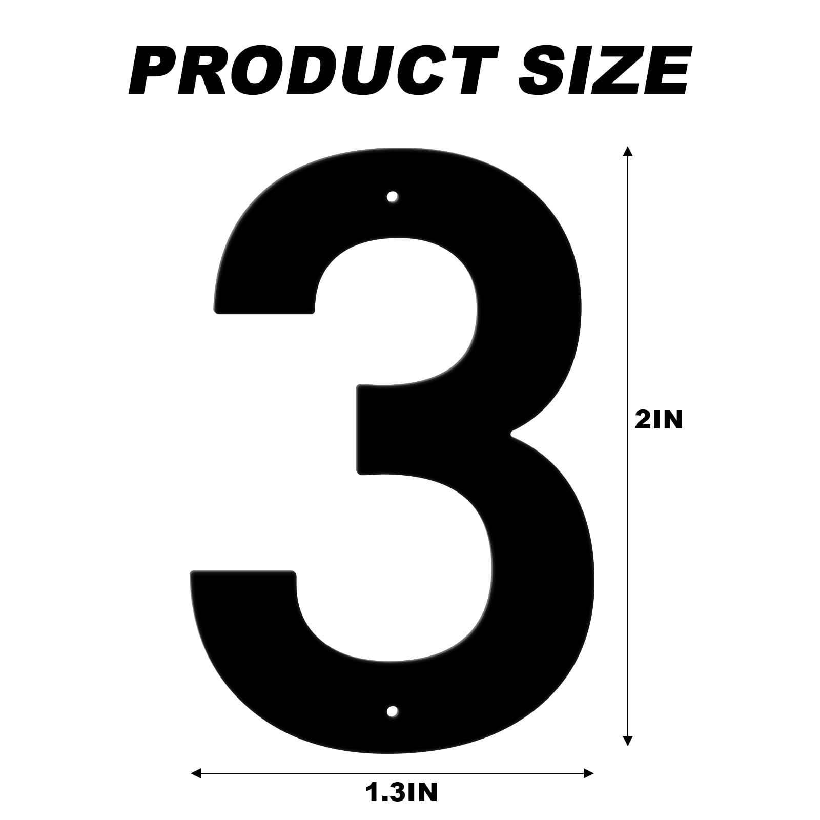 3 Inch Metal House Numbers Letters, Black House Address Letters ...