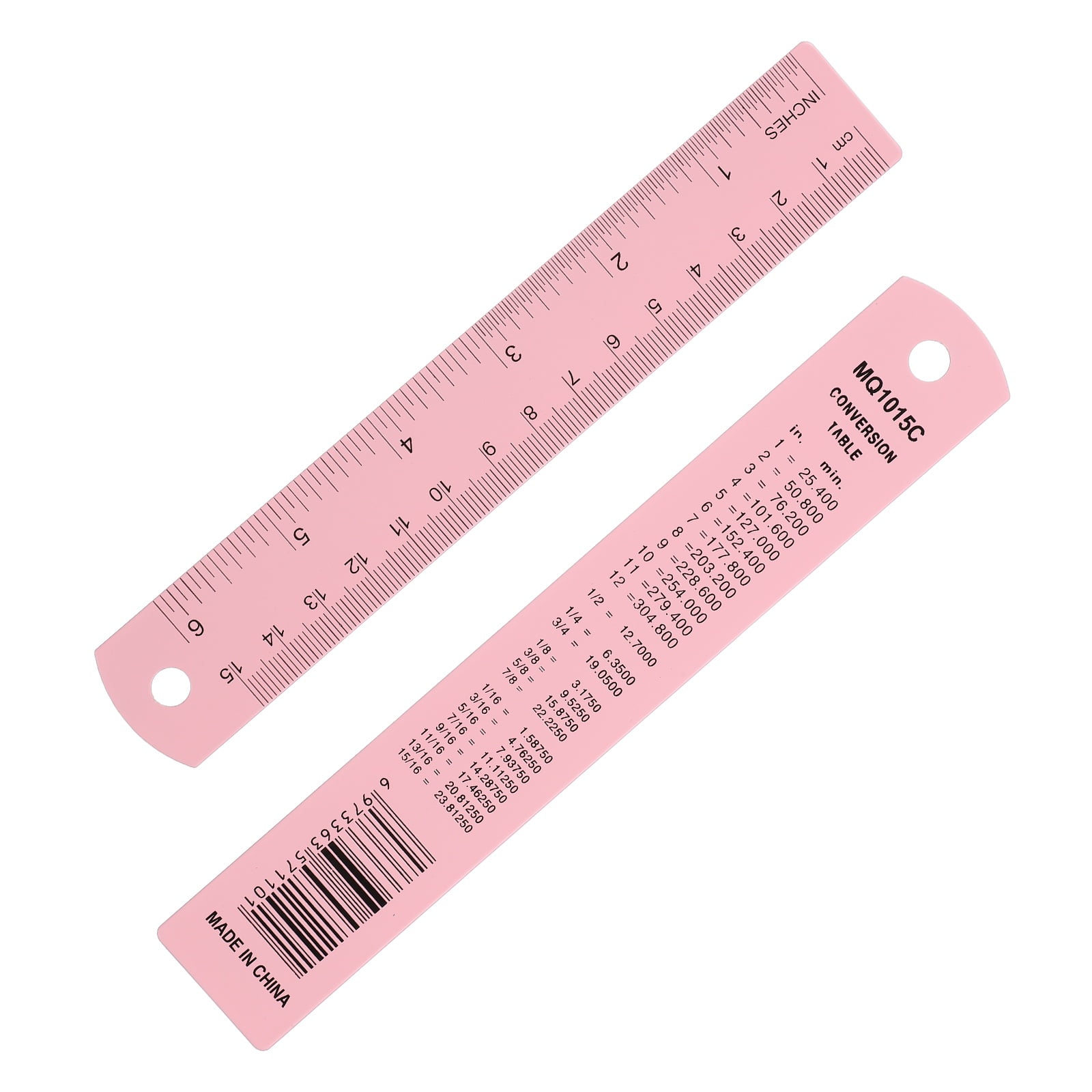 6 Inch Metal Ruler, Aluminum Alloy Metric Ruler with Inches and ...