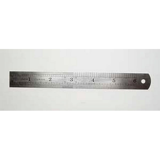 6 Inch Metal Ruler - in Inches And Centimeters - Walmart.com