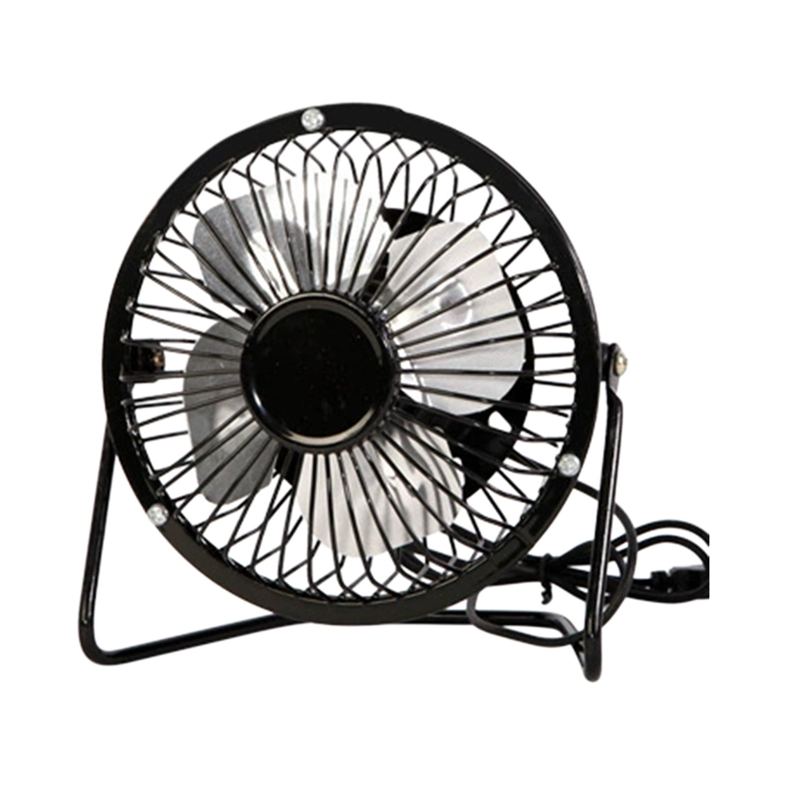 Ampiyan 6-Inch Metal USB Desk Fan, 4 Metal Blades, Quiet and Powerful ...