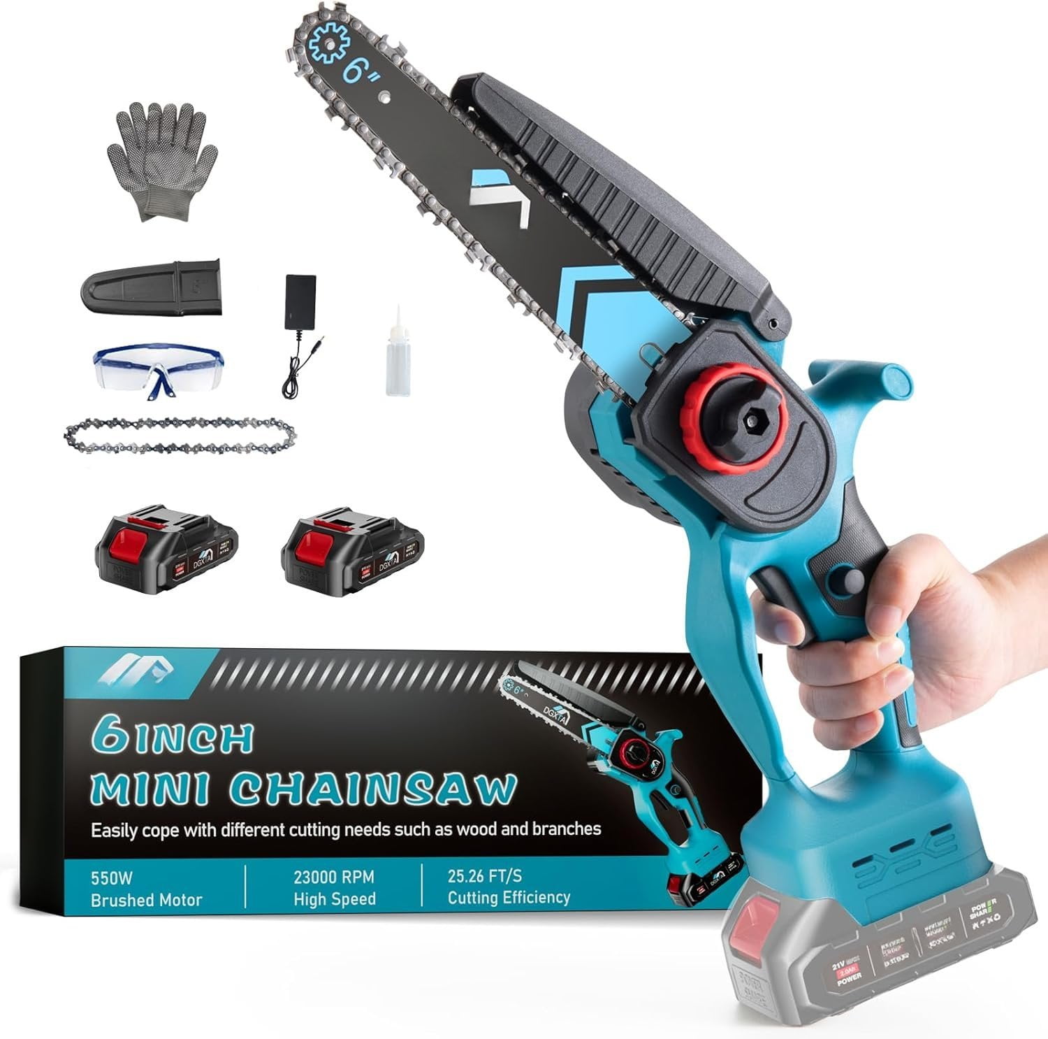 6-Inch Mini , 21V Lightweight Handheld - Cordless with 2 2000mAh ...