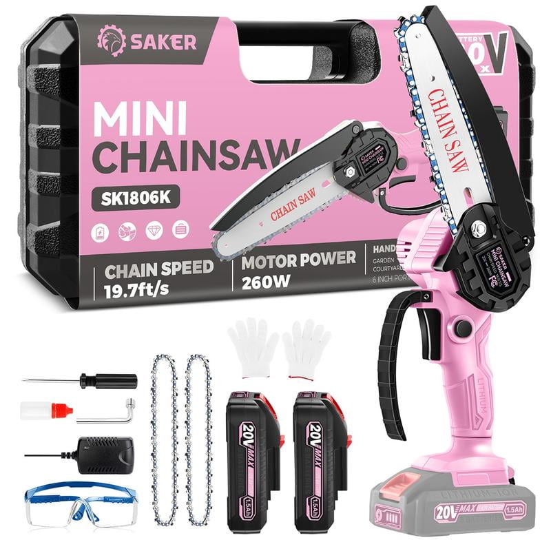 "6-Inch Mini Chainsaw | 2025 Upgraded Battery-Powered Handheld Chainsaw ...