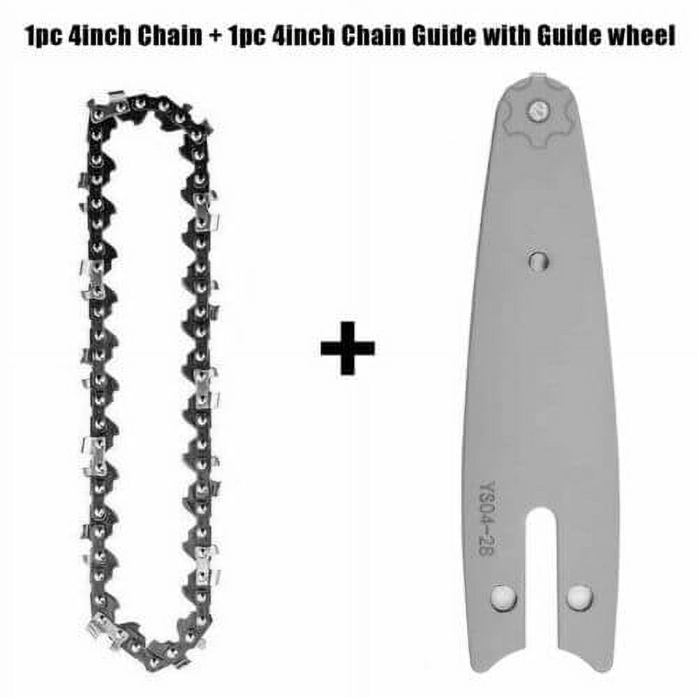 6 Inch Mini Chainsaw Chain 6" Chain and Guide Plate Replacement Part ...