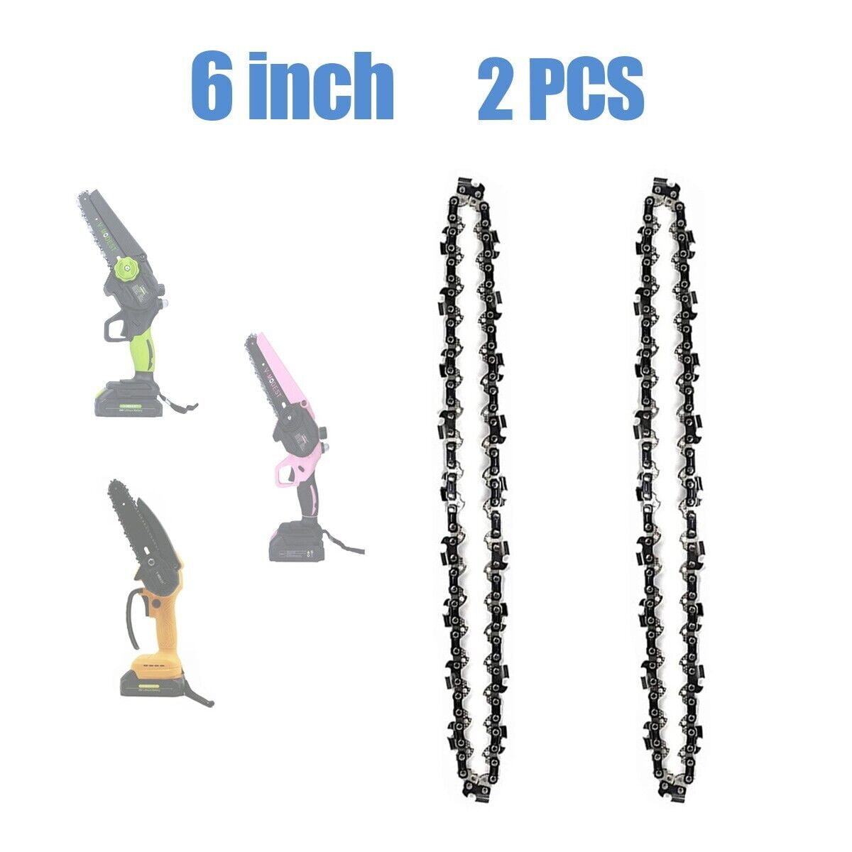 6-Inch Mini Chainsaw Chain Replacement 0.043" 1/4" LP 37DL Universal ...