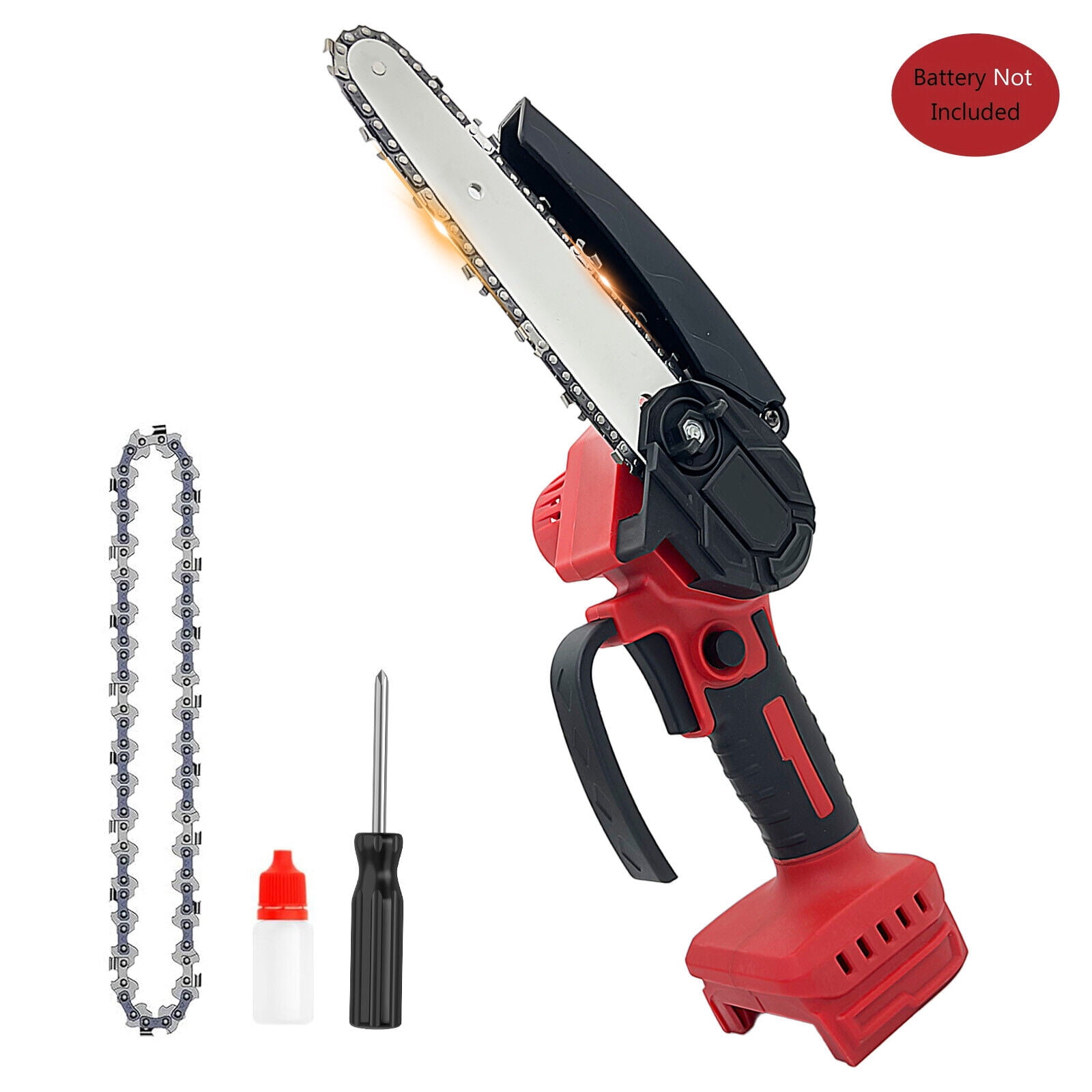 6-Inch Mini Cordless Electric Chainsaw, One-Hand Wood Cutter with ...